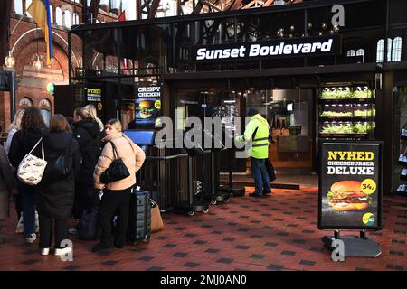 Copenhagen/Denmark/27 January 2023/Sunset Boulevard fast food chain in ...