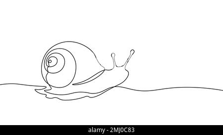 Snail linear icon. Thin line illustration. Slug. Contour symbol. Vector ...