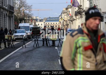 Police and other emergency personnel are seen after a reported shooting ...