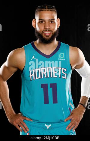 Charlotte Hornets' Cody Martin poses for a picture during media day ...
