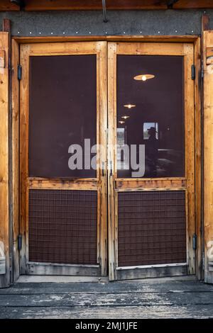 Mess hall entrance at Manzanar National Historic Site, Owens Valley ...
