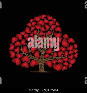 Abstract fingerprints tree silhouettes set Stock Vector Image & Art - Alamy