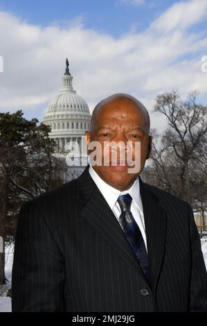 John Lewis. Portrait of the American politician and civil rights ...