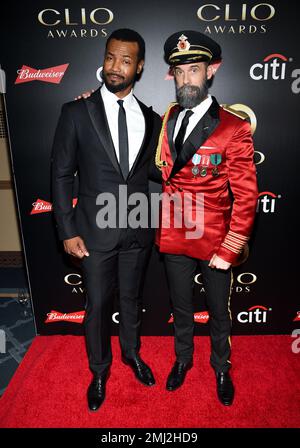 Actors Isaiah Mustafa, left, aka "The Old Spice Guy" and Brandon ...