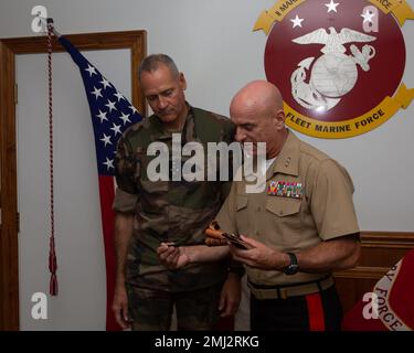 Gen. Pierre Schill, Chief of the French Army, is welcomed by Lt. Gen ...