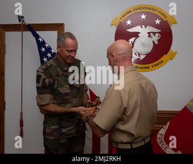 Gen. Pierre Schill, Chief of the French Army, is welcomed by Lt. Gen ...
