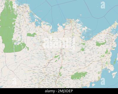 Capiz, province of Philippines. Open Street Map. Corner auxiliary ...