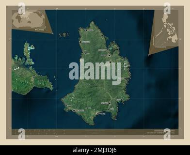 Catanduanes, province of Philippines. High resolution satellite map ...