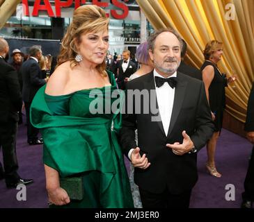 Kevin Pollak, left, and Caroline Aaron pose for portraits on the set of The Marvelous Mrs ...