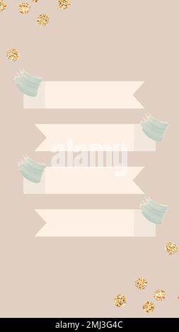 Aesthetic Paper Notes Background Wallpaper Vector Stock Vector Image