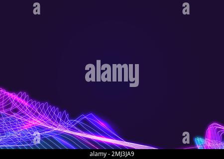 Neon synthwave border on a dark purple background vector Stock Vector ...