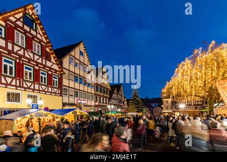 Christmas Market, Calw, Black Forest, Baden-Württemberg, Germany Stock ...