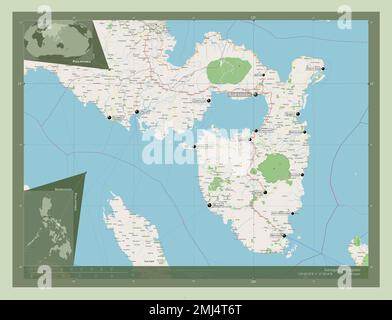 Sorsogon, province of Philippines. Open Street Map. Locations and names ...