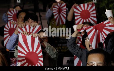 Swastika and Rising Sun Flags on set of film Shanghai at Halton House ...