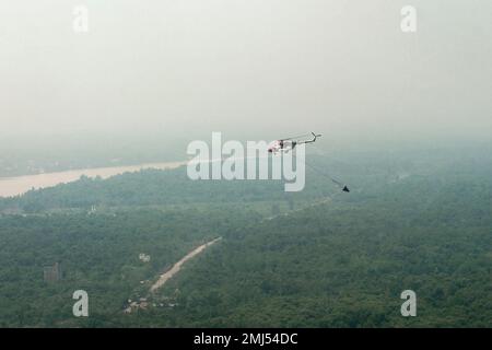 Pollution in Kalimantan, Island of Borneo, Indonesia, Southeast Asia ...