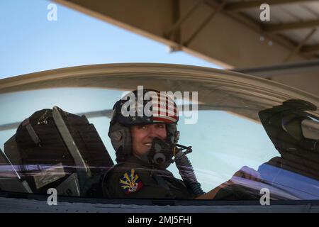 The pilot of an Air Force Reserve 944th Tactical Fighter Group F-16C ...