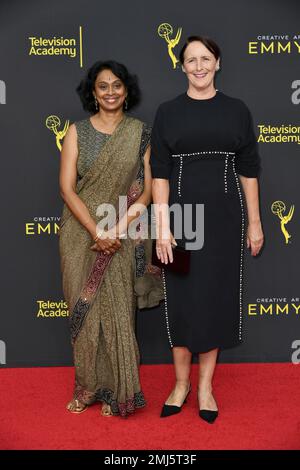 Sonali Deraniyagala and Fiona Shaw at the 2019 Creative Arts Emmy ...