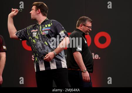 Callan Rydz during his match against Martin Schindler on day eight of ...