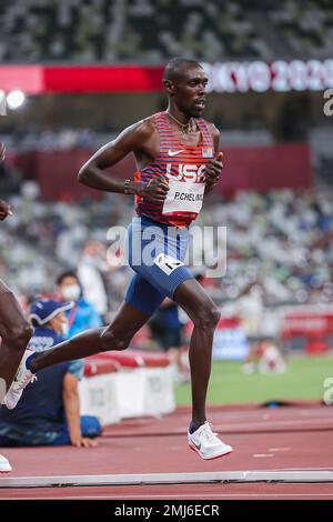 Paul Chelimo of the USA competing in the men’s 5000m at the Oslo ...