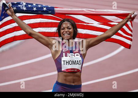 Gabrielle Thomas (USA) silverr medalist in the Women's 200 meters at ...