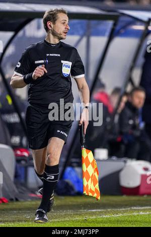 BREDA, NETHERLANDS - JANUARY 27: assistant referee Tom Vanpoucke during the Dutch ...