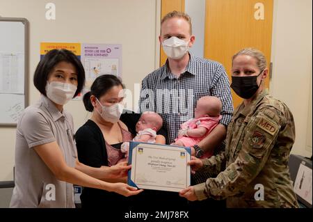 The 51st Medical Group leadership team poses for a photo at the Samsung ...