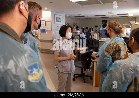 The 51st Medical Group leadership team poses for a photo at the Samsung ...