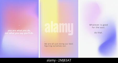 Pinterest post vector set colorful gradient background Stock Vector ...