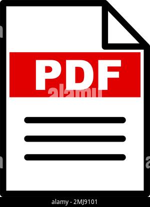 PDF file icon. Electronic document. Editable vector Stock Vector Image ...
