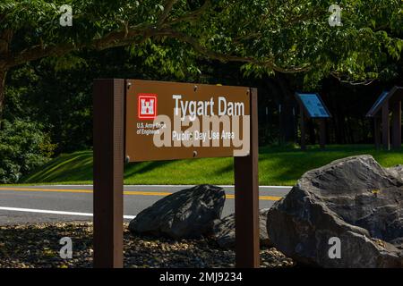 Tygart Valley Flood Control Dam. Grafton. 1950 Stock Photo - Alamy