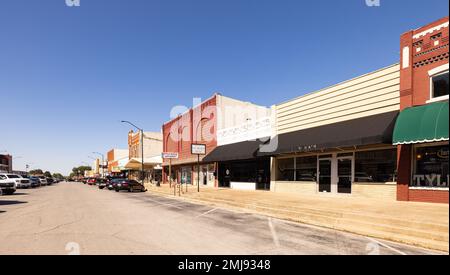 Purcell, Oklahoma, USA - October 19, 2022: The old business district on ...