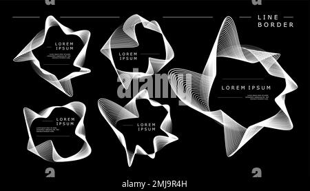 Modern blended lines abstract border design template. Modern border design Stock Vector Image ...