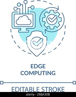 Edge computing technology and IOT infographic with icons Stock Vector ...