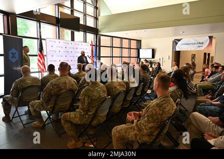 Colonel Angela Ochoa, 19th Airlift Wing and installation commander, cut ...