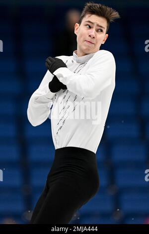 Aleksandr VLASENKO (HUN), during Men Short Program at the ISU World ...