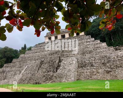 Tomb of Pakal inside The Temple of the Inscriptions Palenque Chiapas ...