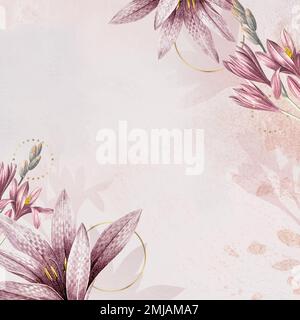 Pink amaryllis pattern background vector Stock Vector Image & Art - Alamy