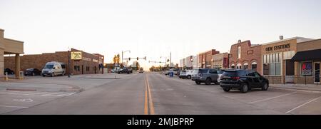 Okarche, Oklahoma, USA - October 17, 2022: Landscape scene of farmland ...