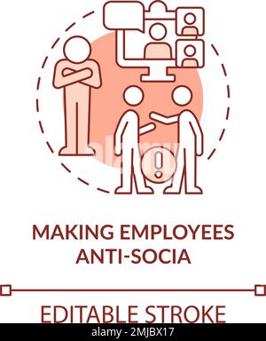Making employees anti social concept icon Stock Vector Image & Art - Alamy