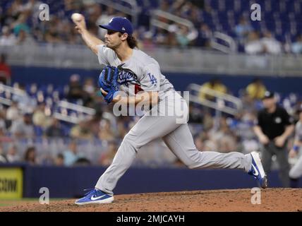 Miami Marlins pitcher JT Chargois (84) walks off the field during the ...
