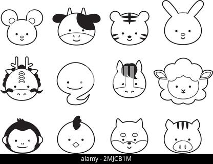 12 zodiac cartoon Stock Vector Image & Art - Alamy