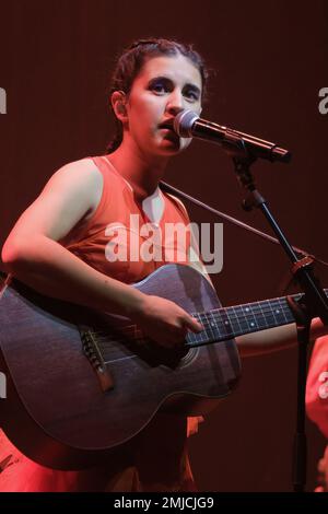 Singer Izaro Andrés performs during the opening gala of the 73rd ...