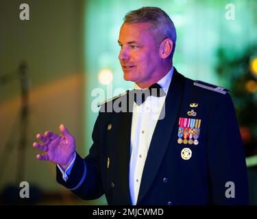 Col. Christopher Meeker, 88th Air Base Wing and installation commander, makes remarks prior to ...