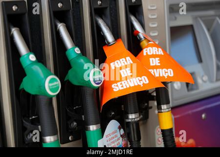 Gas Pumps in Portugal Stock Photo - Alamy