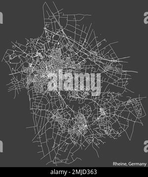 Street roads map of RHEINE, GERMANY Stock Vector Image & Art - Alamy