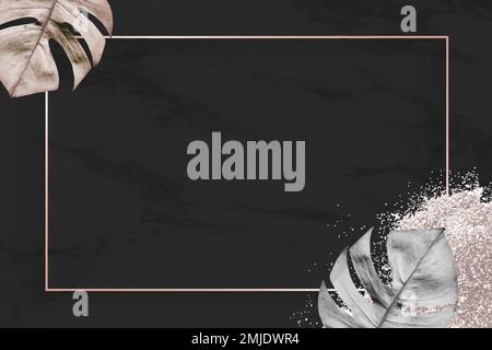 Rectangle gold frame with metallic leaf pattern silky background vector Stock Vector Image & Art ...