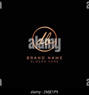 Initial Letter DB Logo - Handwritten Signature Logo - Simple Vector Logo in Signature Style for ...