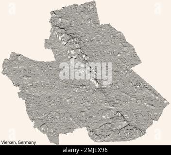 Topographic relief map of VIERSEN, GERMANY Stock Vector Image & Art - Alamy