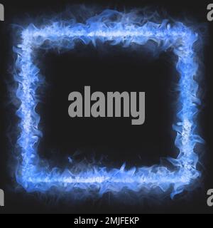 Flame frame, square shape, realistic burning fire vector Stock Vector ...