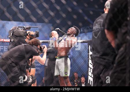 ORLANDO, FL - JANUARY 27: (R-L) Thad Jean lands an uppercut on Eric ...